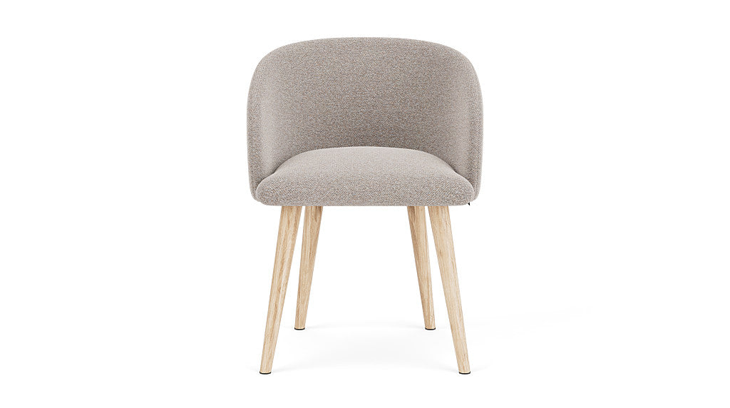 Rosa Dining Chair, Agnes Brown, Oak Soap Legs — SOFACOMPANY