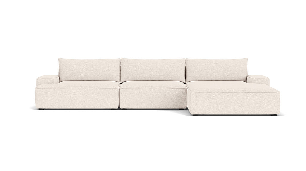 Daphne 3 Seater Chaise Right, Maya Cream - Shop Couches Online — SOFACOMPANY